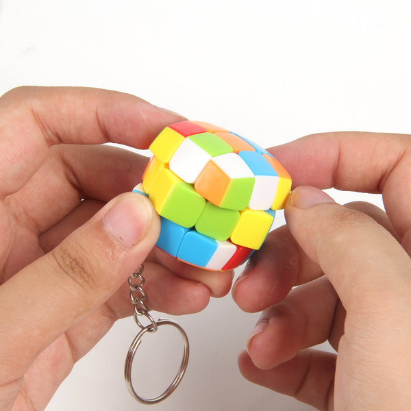 Mini Cube 3x3x3 Keychain Magic Cubes Puzzle Mofangge for Beginner Prof ...